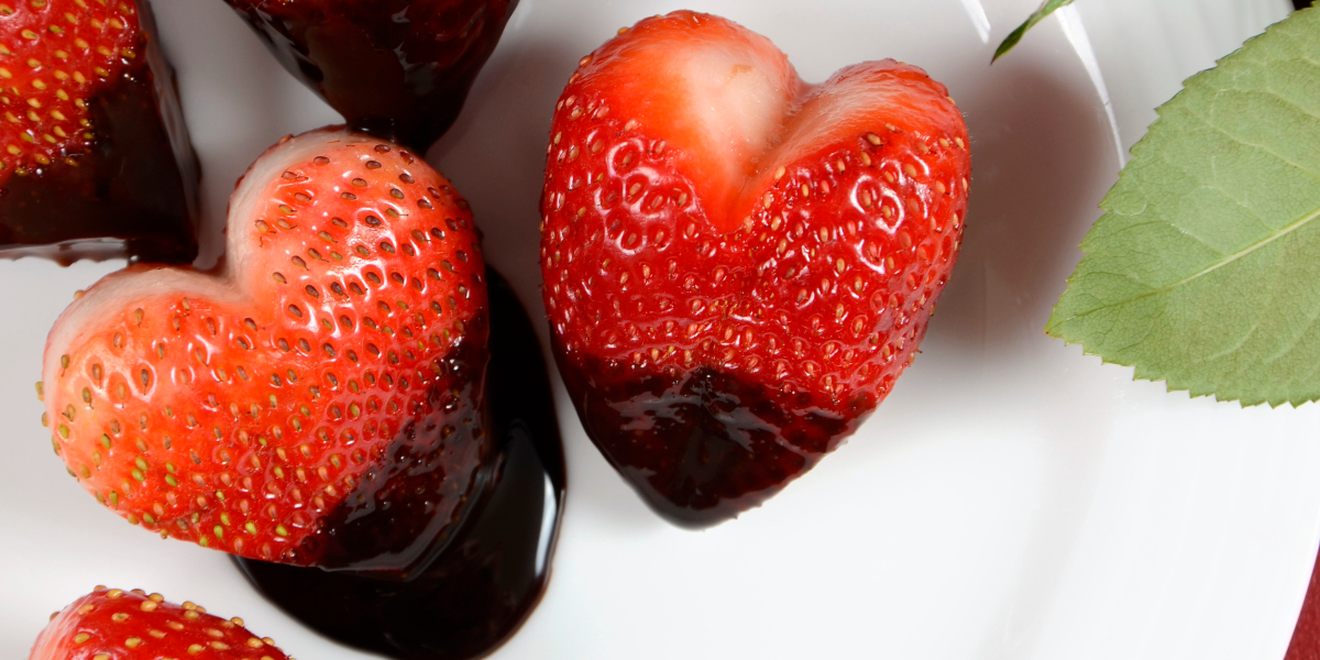 Heart shaped Valentine Strawberries Heart shaped Valentine Strawberries